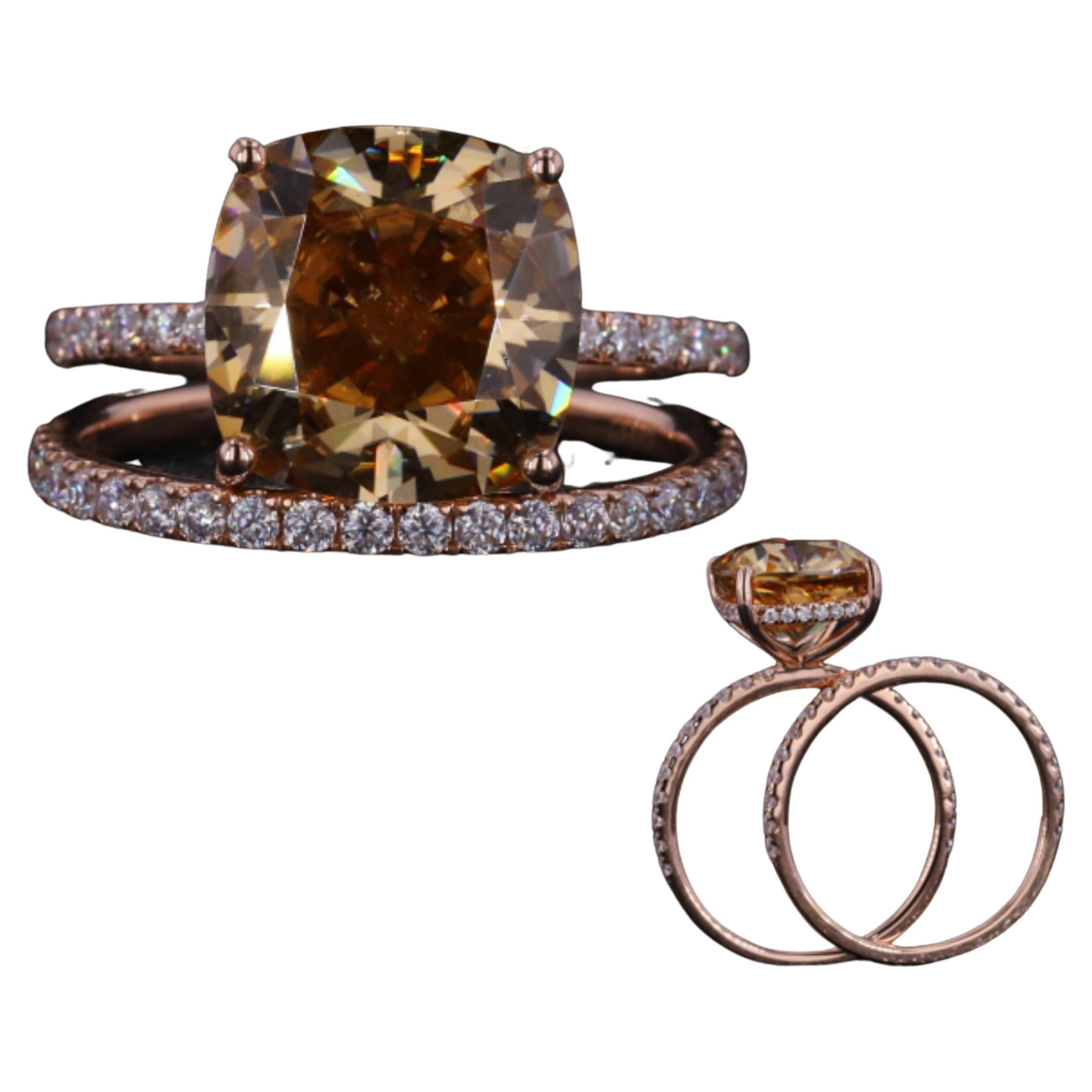 Champagne Diamond Engagement Ring For Sale at 1stDibs | champagne ...