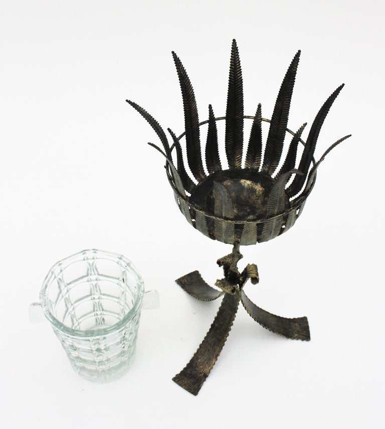 Champagne Wine Cooler Stand Ice Bucket / Drinks Stand, Gilt Silver Iron ...