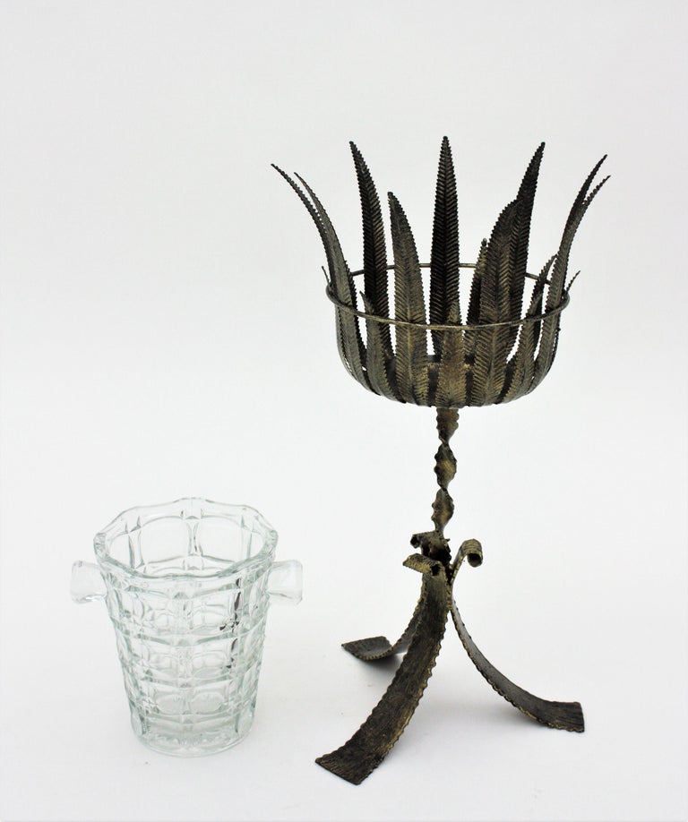 Champagne Wine Cooler Stand Ice Bucket / Drinks Stand, Gilt Silver Iron ...