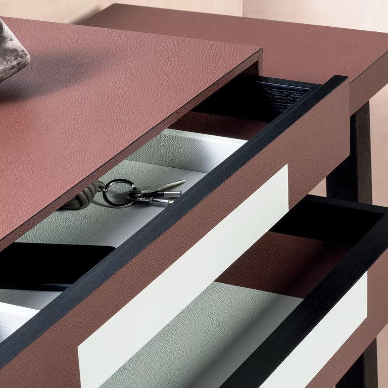 Chanda Leather Console Table For Sale at 1stDibs