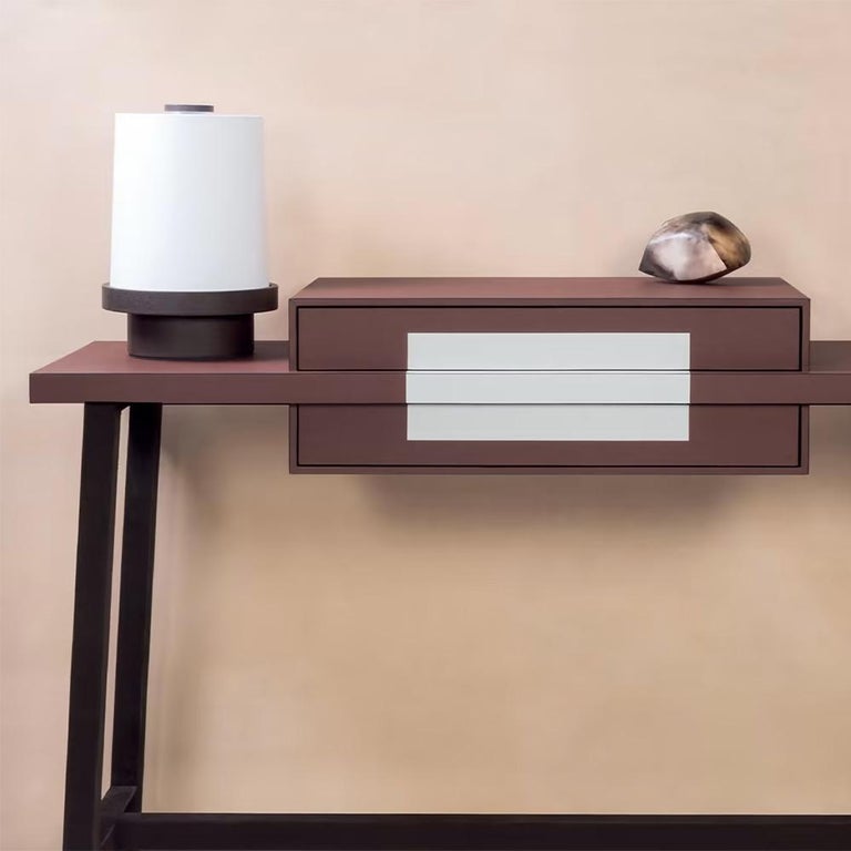 Chanda Leather Console Table For Sale at 1stDibs