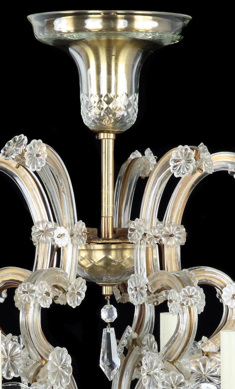 Chandelier, 6-Arm, Gilt-Brass, Glass, Edwardian Rococo Revival For Sale ...