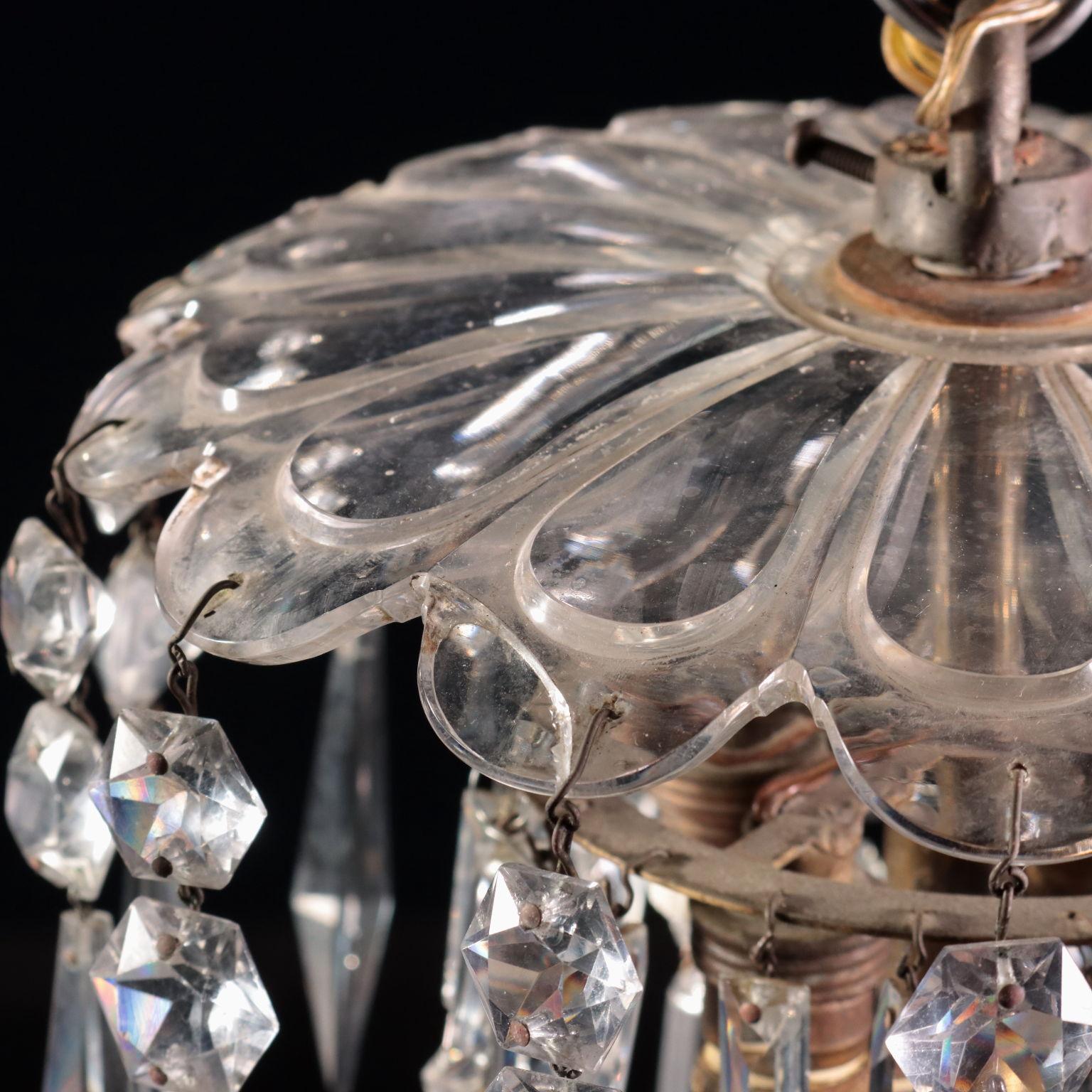 Chandelier Regency Glass England \'800 For Sale at 1stDibs