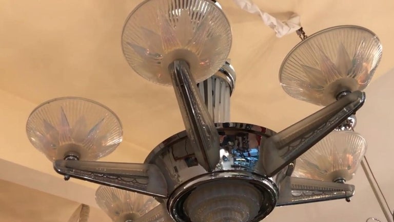 Chandelier Sign "C. Leleu" Jugendstil, Art Nouveau, 1900 For Sale at ...