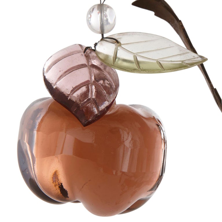 Chandelier with Colored Rock Crystal, Quartz and Glass Fruit Pendants ...