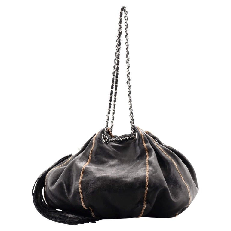 Chane: Vintage Sac Cordon Shoulder Bag Lambskin Medium For Sale at 1stDibs