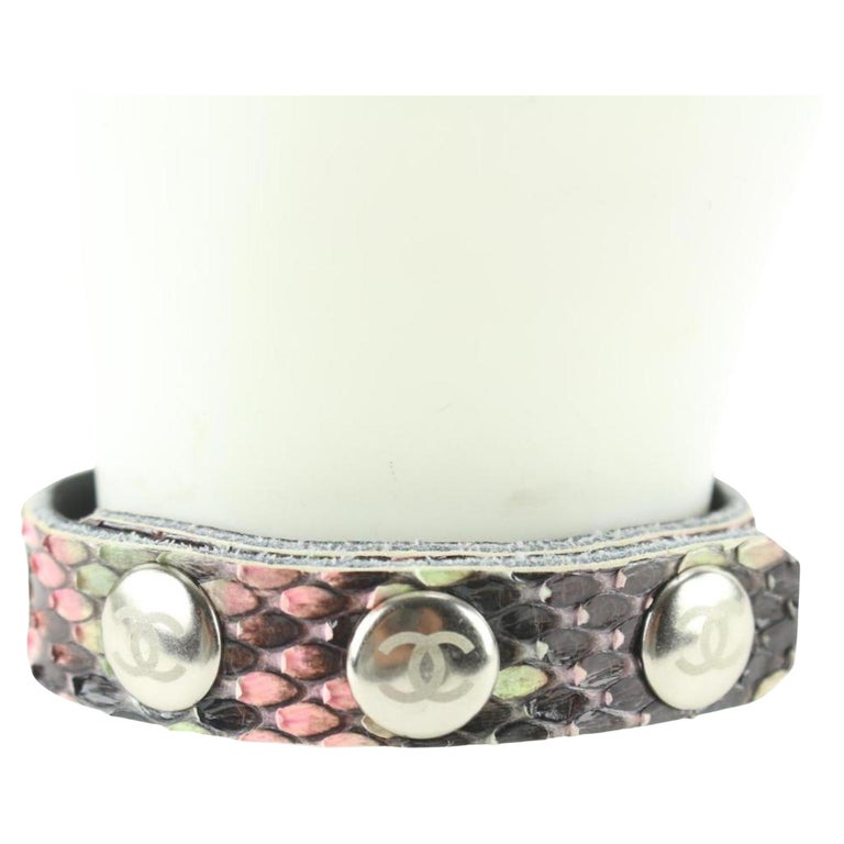 Chanel 00T Snake Python Exotic Multicolor Snap CC Bracelet 96ck822s For ...