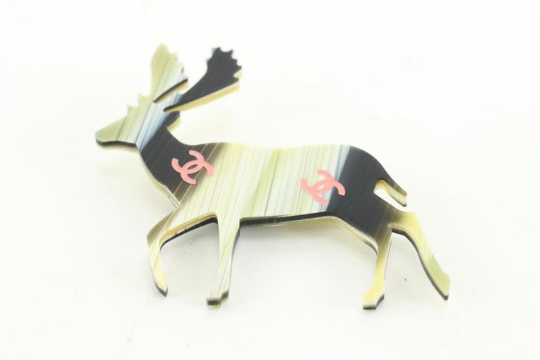 Chanel 01A Reindeer CC Brooch Deer Motif 20ck76s For Sale at 1stDibs