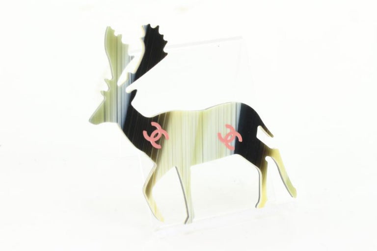Chanel 01A Reindeer CC Brooch Deer Motif 20ck76s For Sale at 1stDibs