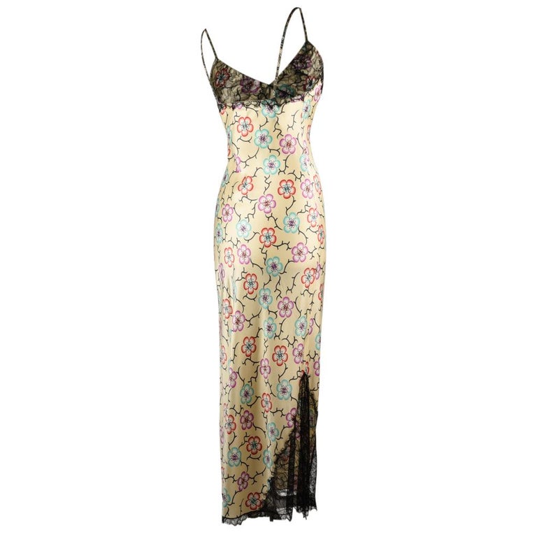 Chanel 01S Dress Large CC Abstract Camellia Lace Insets 38 at 1stDibs