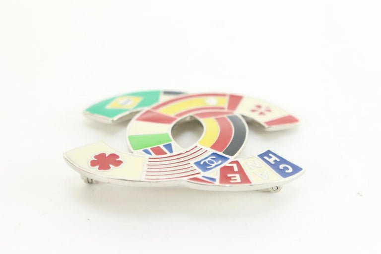 Chanel 03A International Flags CC Logo Brooch Pin National Corsage ...