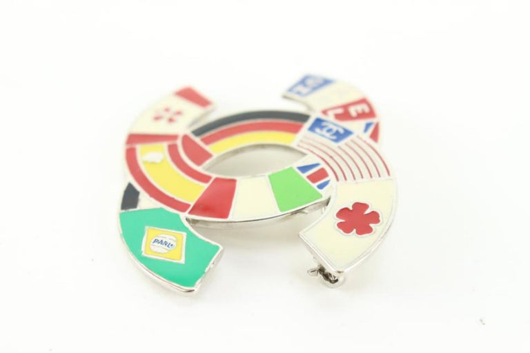 Chanel 03A International Flags CC Logo Brooch Pin National Corsage ...