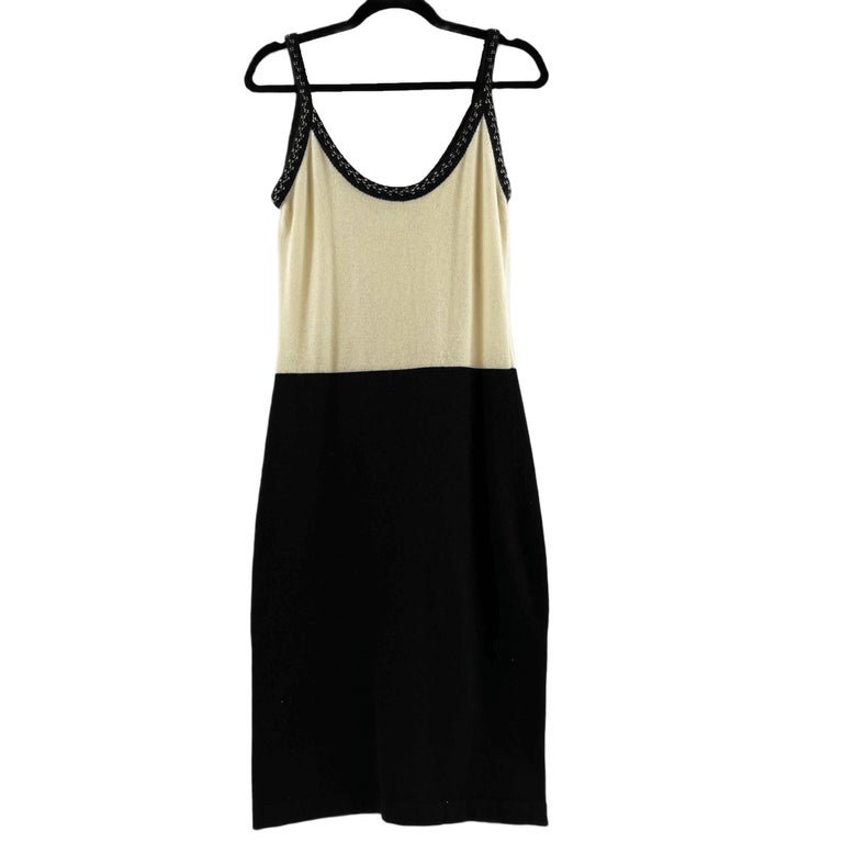 CHANEL -03C Cruise Resort 2003 Cashmere 2 Piece Knit Dress and Vest US ...