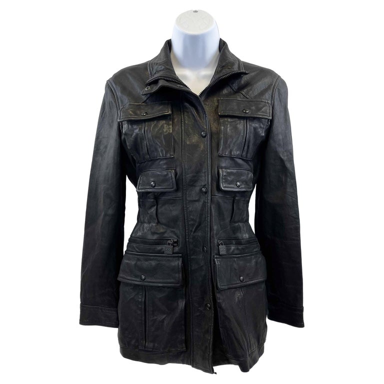Chanel - 07A Fall 2007 Black Sport Leather Utility Jacket - 8 Pockets ...