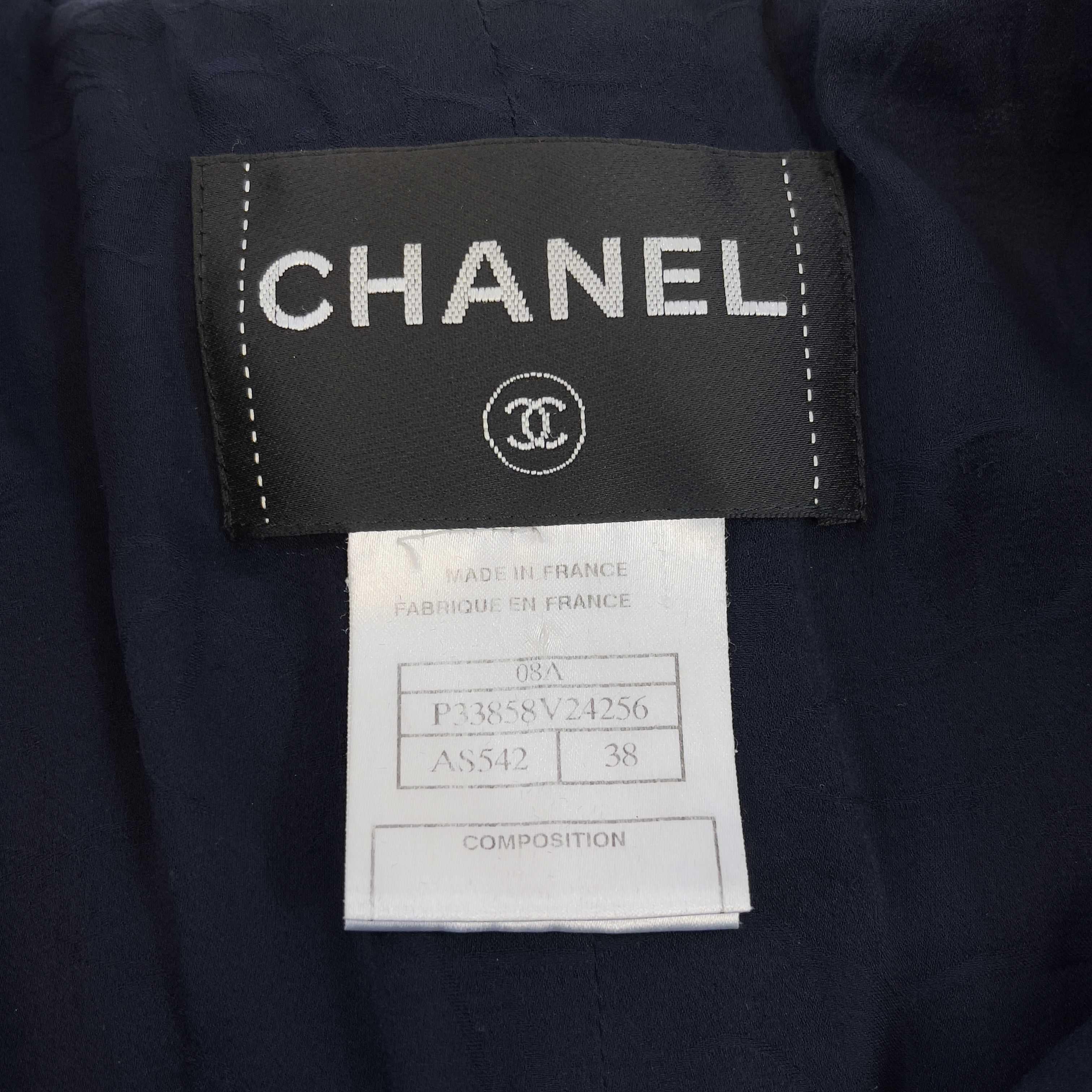 CHANEL- 08A Boucle Textured Mohair Jacket - Navy - 4 Pocket - FR 38 US ...
