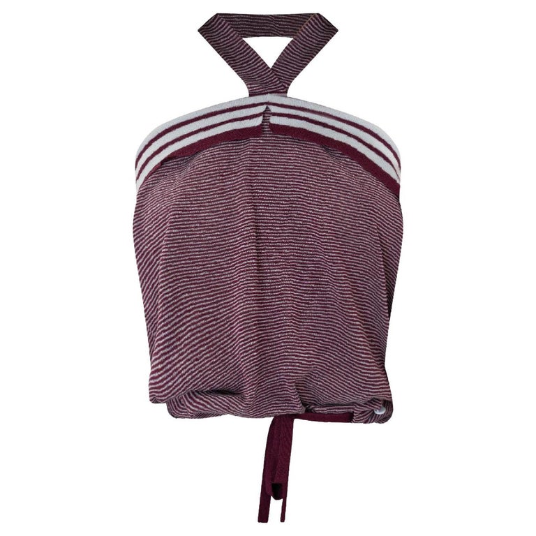 CHANEL 08C 2008 Karl Lagerfeld Halter Neck Stretch Top COCO Line Resort ...