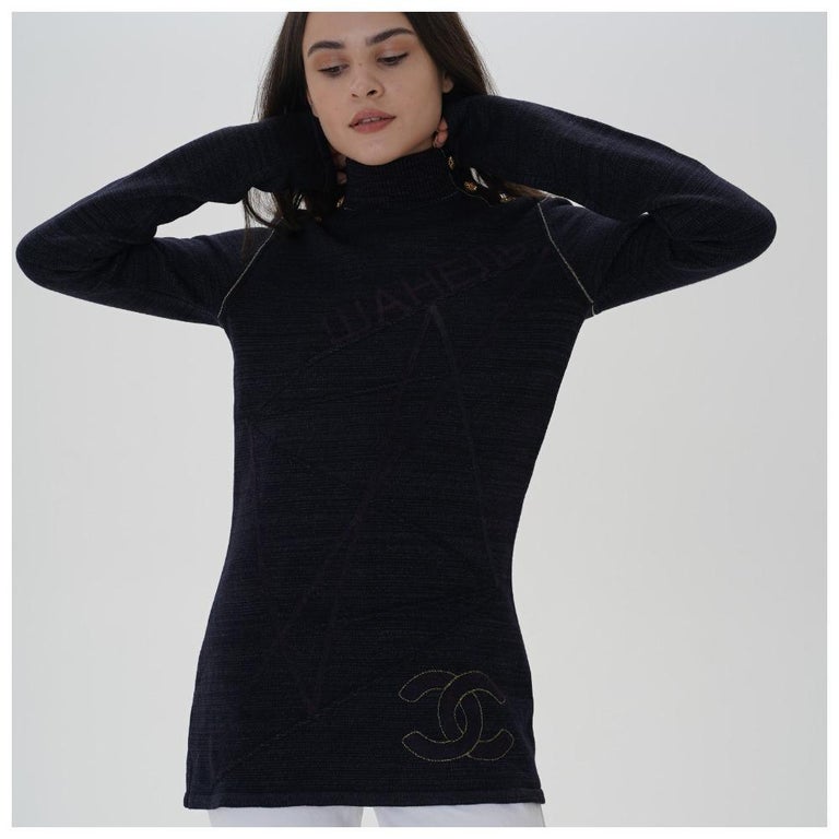 CHANEL 09A CC Moscow – Paris 2009 Karl Lagerfeld sweater pullover rare For Sale at 1stDibs