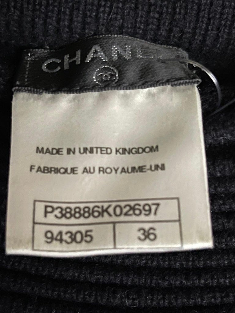 Chanel 10A Paris-Shanhai Black CC Logo Sweater Tunic Dress For Sale at ...