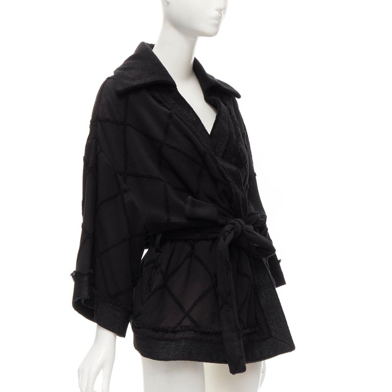 CHANEL 15A Karl Gabrielle Brasserie CC black diamond terrycloth tweed ...