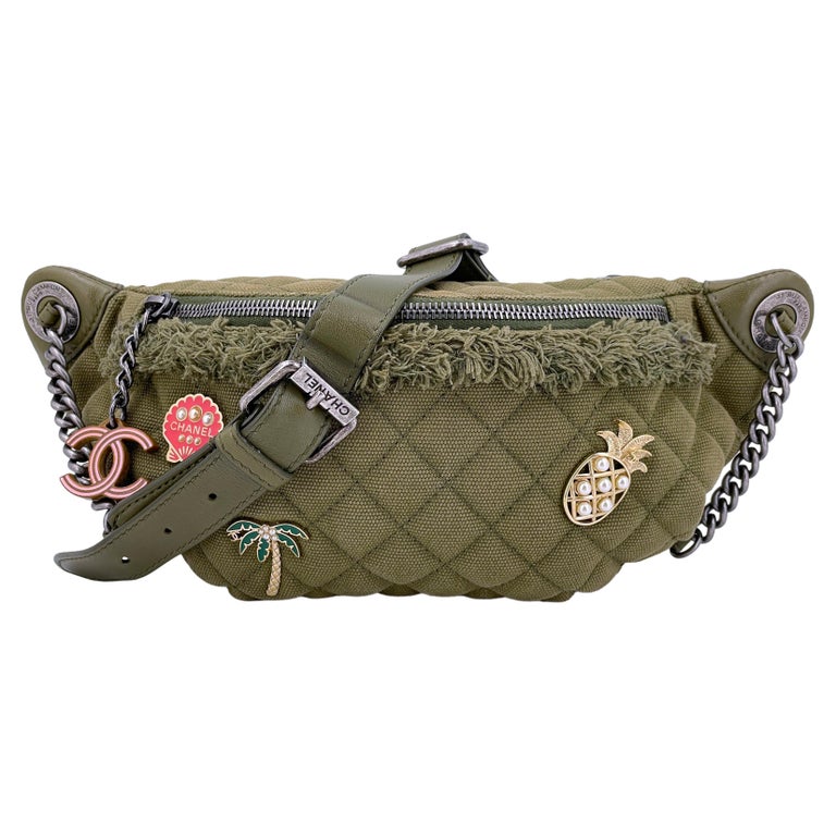 Chanel 17C Coco Cuba Khaki Banane Fanny Pack Belt Bag RHW 66838 For ...