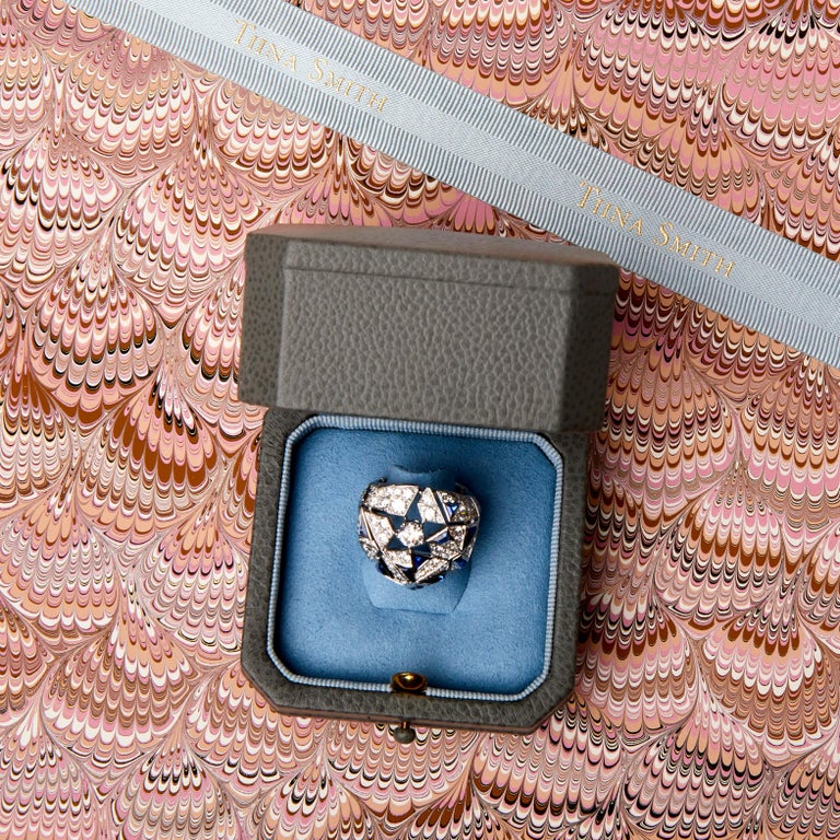 Chanel 18 Karat Gold, Sapphire and Diamond “Muse” Ring, Café Society ...