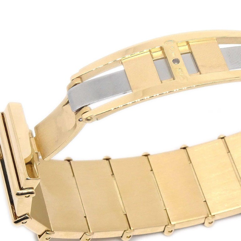CHANEL 18K Yellow Gold Link Diamond Accent Mademoiselle Wrist Watch For ...