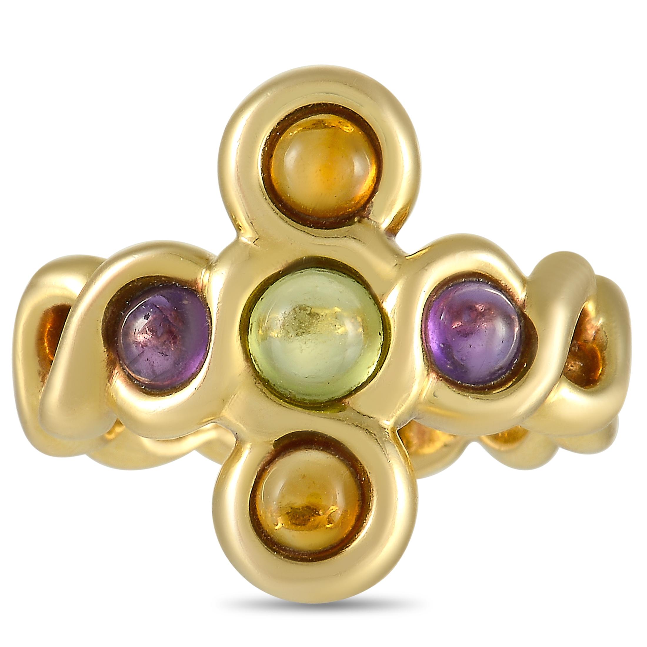 Chanel 18K Yellow Gold Multicolor Gemstone Ring at 1stDibs | chanel ...