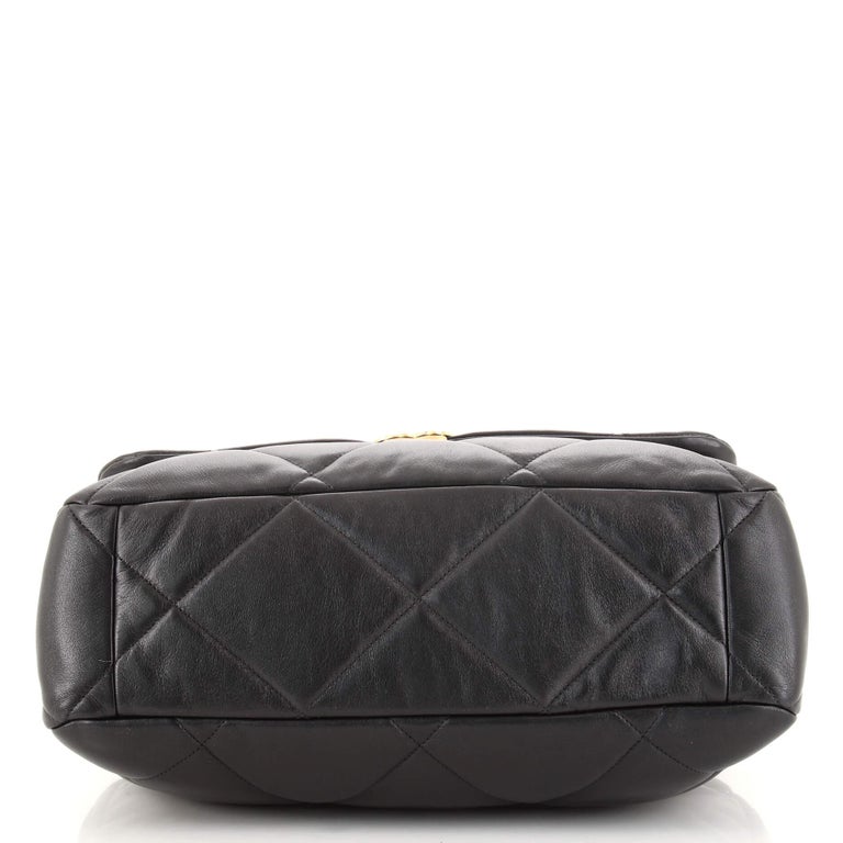 Chanel 19 Flap Bag Quilted Goatskin Maxi at 1stDibs