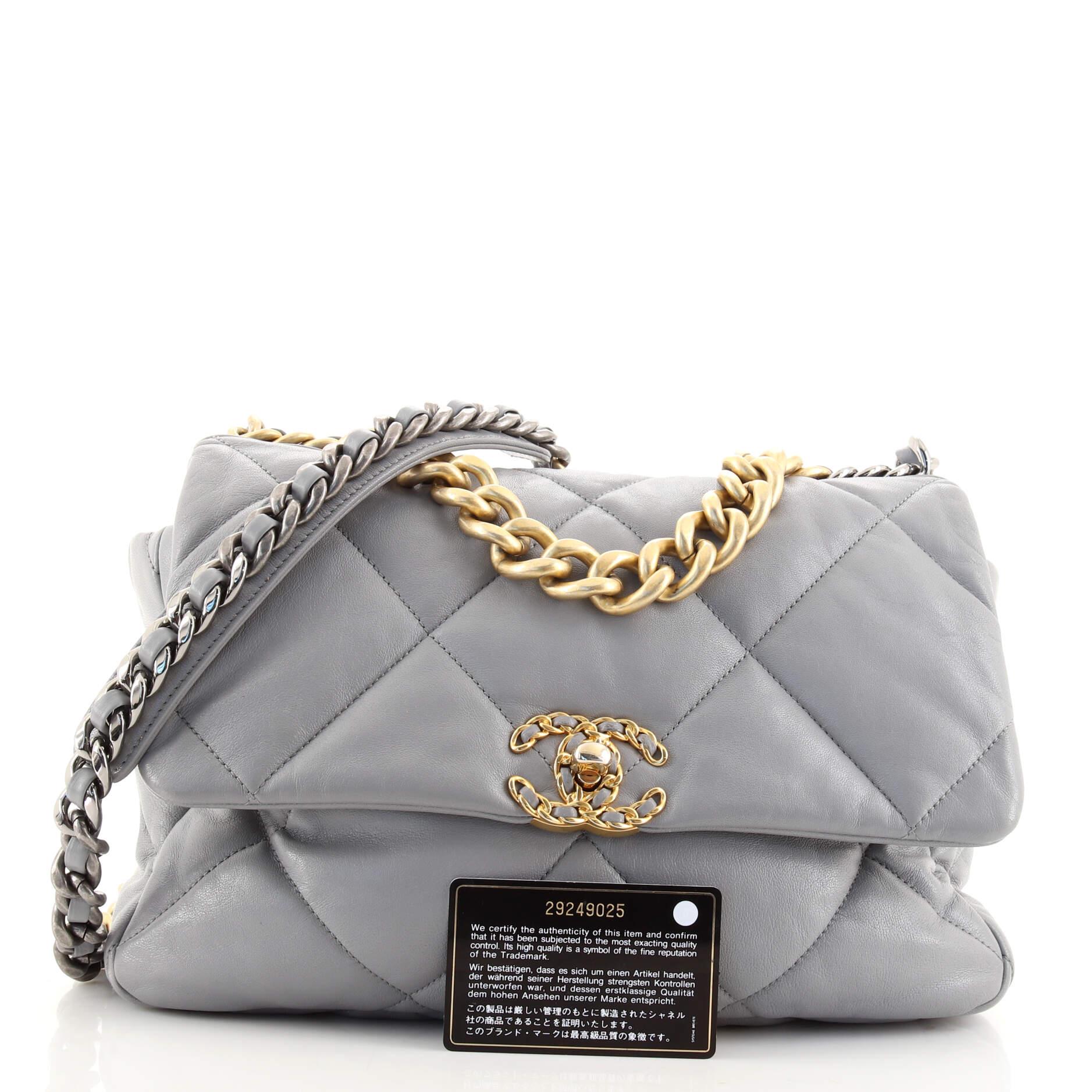 Chanel 19 Flap Bag Quilted Lambskin Large at 1stDibs | chanel bag ...