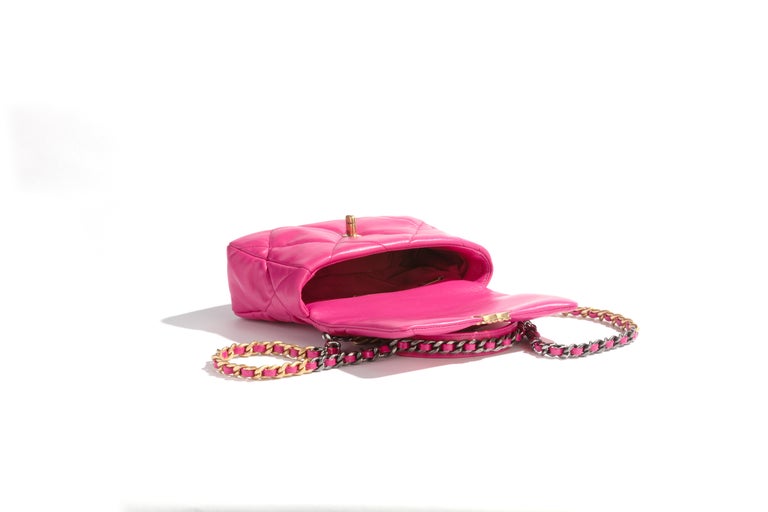Chanel 19 Neon Pink Handbag at 1stDibs | pink chanel bag, chanel pink ...