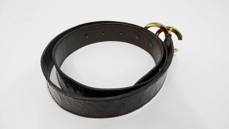 Chanel 1980s CC Crocodile Fashion Belt at 1stDibs | chanel belt, coco ...