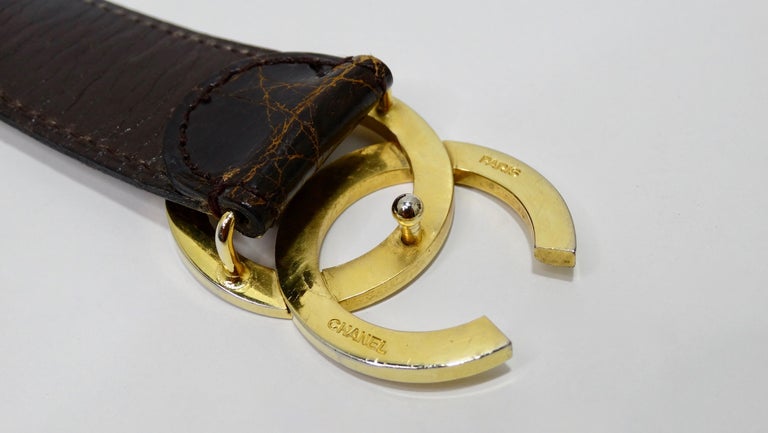Chanel 1980s CC Crocodile Fashion Belt at 1stDibs | chanel belt, coco ...