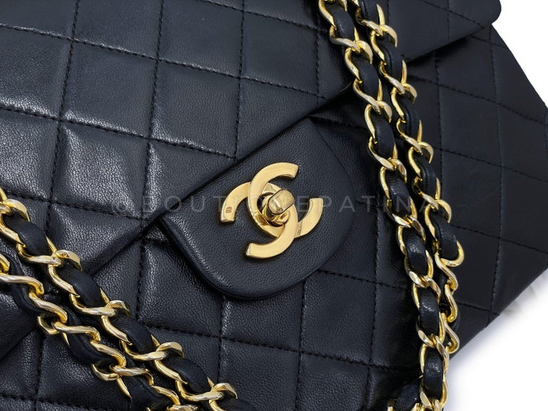 Chanel 1989 Vintage Black Tall Classic Double Flap Bag 24k GHW 66963 ...