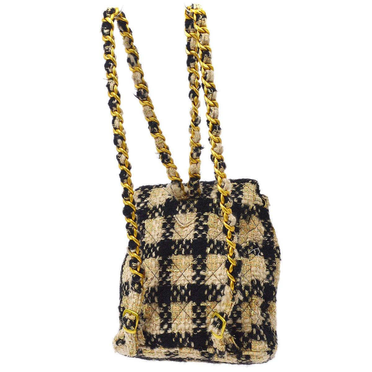 Chanel 1994 Tweed Duma Backpack Medium For Sale at 1stDibs