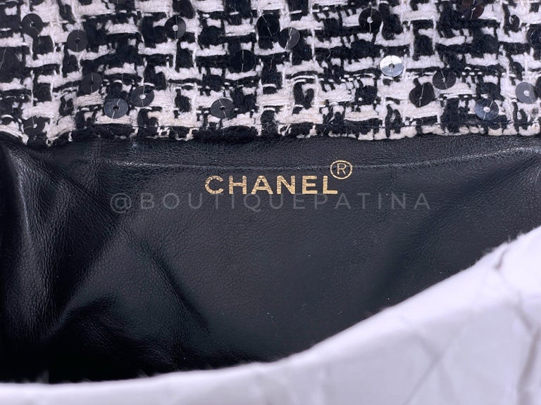 Chanel 1994 Vintage Black White Tweed Duma Backpack Bag 24k GHW 66338 ...