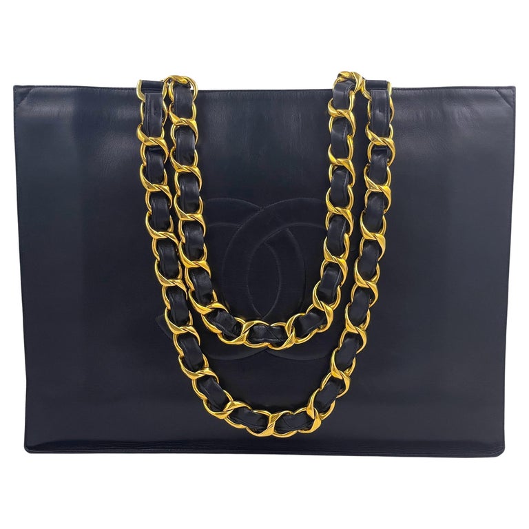 Chanel 1996 Vintage Chunky Chain Shopper Tote Bag 24k GHW 66414 For ...