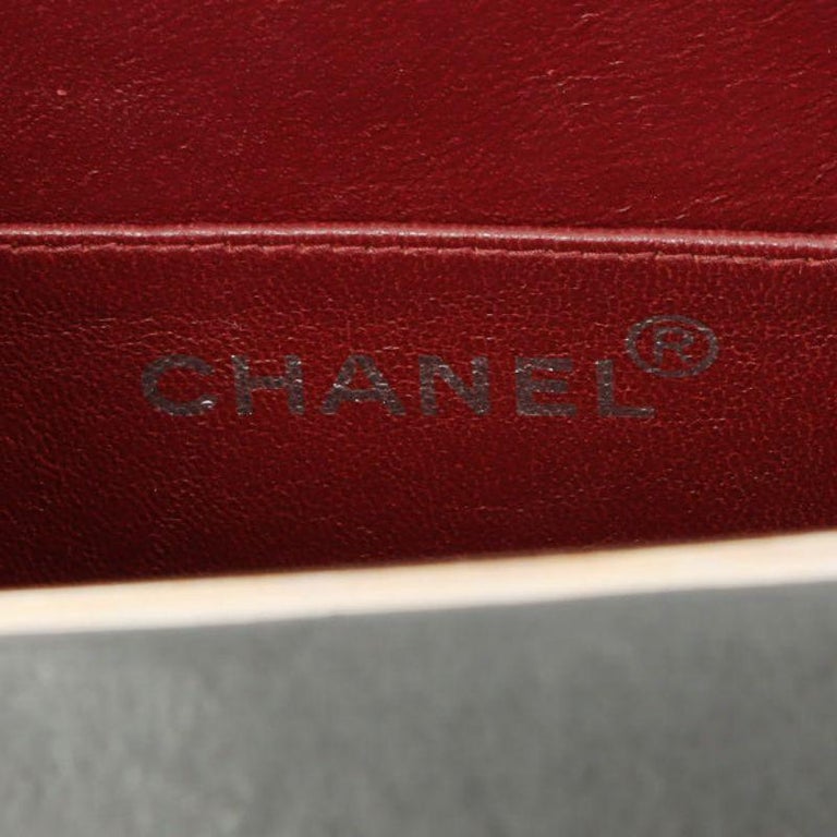 Chanel 1997 Made Logo Plate Box Hand Bag Black For Sale at 1stDibs