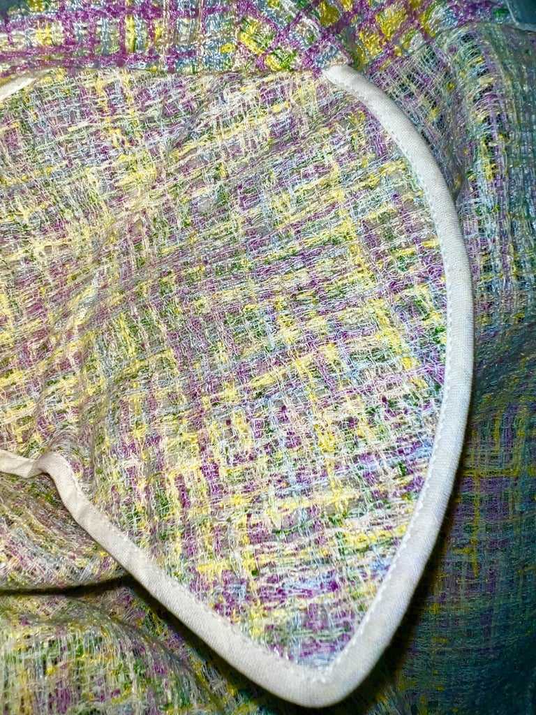 CHANEL 1998 Tweed Dress Jacket Skirt Suit Ensemble Set - 3 PCS as seen ...