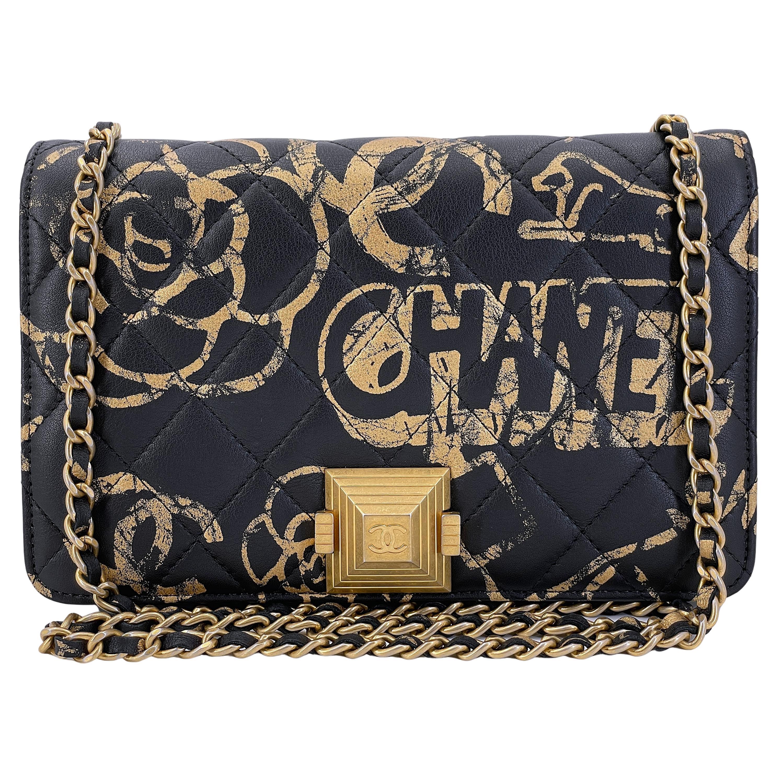 Chanel 19A Egypt Raised Pyramid Graffiti WOC Wallet on Chain Bag 67711 ...