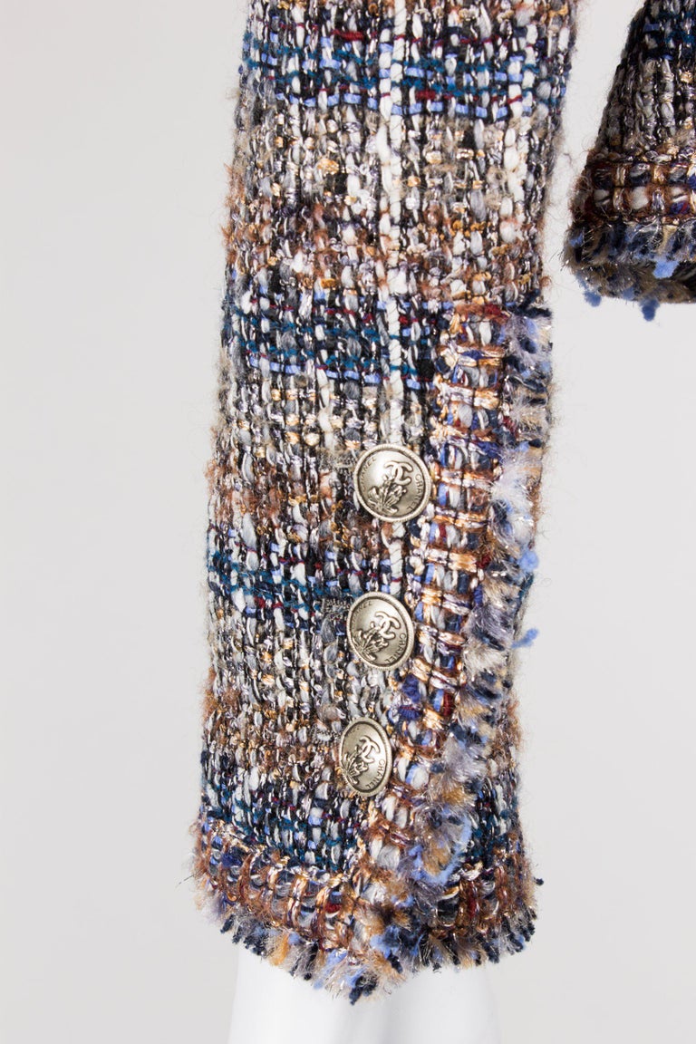 Chanel 2-piece suit - blue/brown/grey/silver For Sale at 1stDibs ...