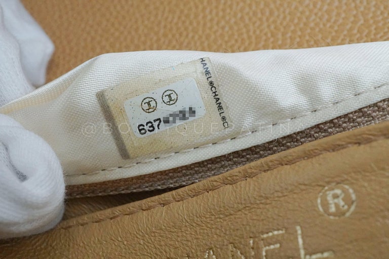 Chanel 2000 Vintage Beige Caviar Classic Kelly Flap Bag 24k GHW 66445 ...