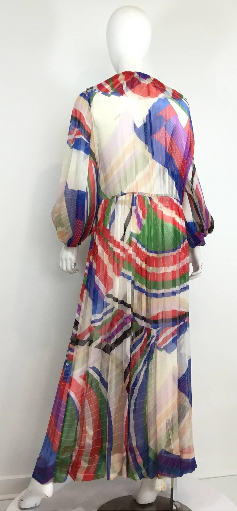 Chanel Chiffon Silk Print Caftan Gown, 2006 at 1stDibs