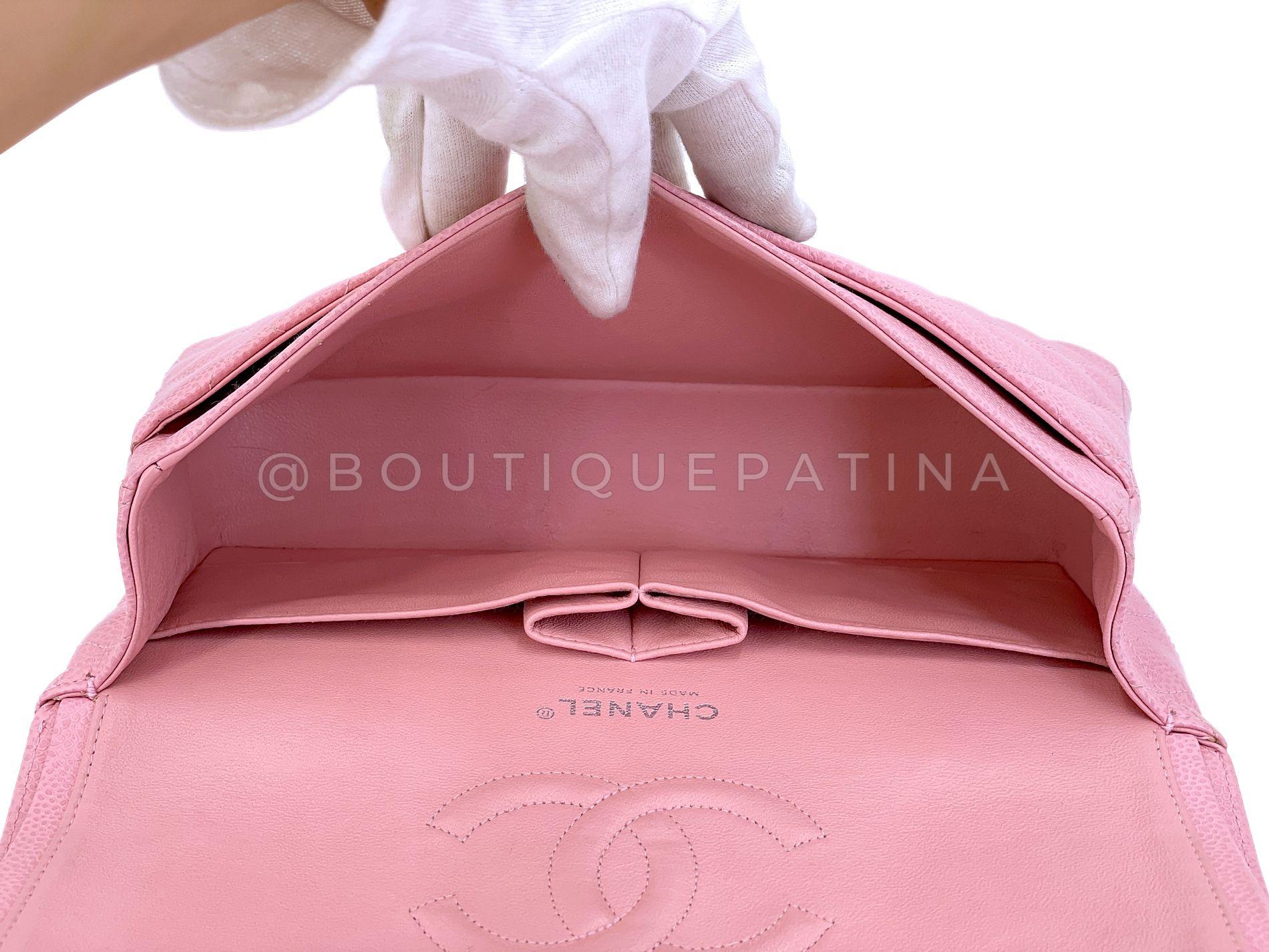 Chanel 2006 Vintage Sakura Pink Caviar Medium Classic Double Flap Bag ...