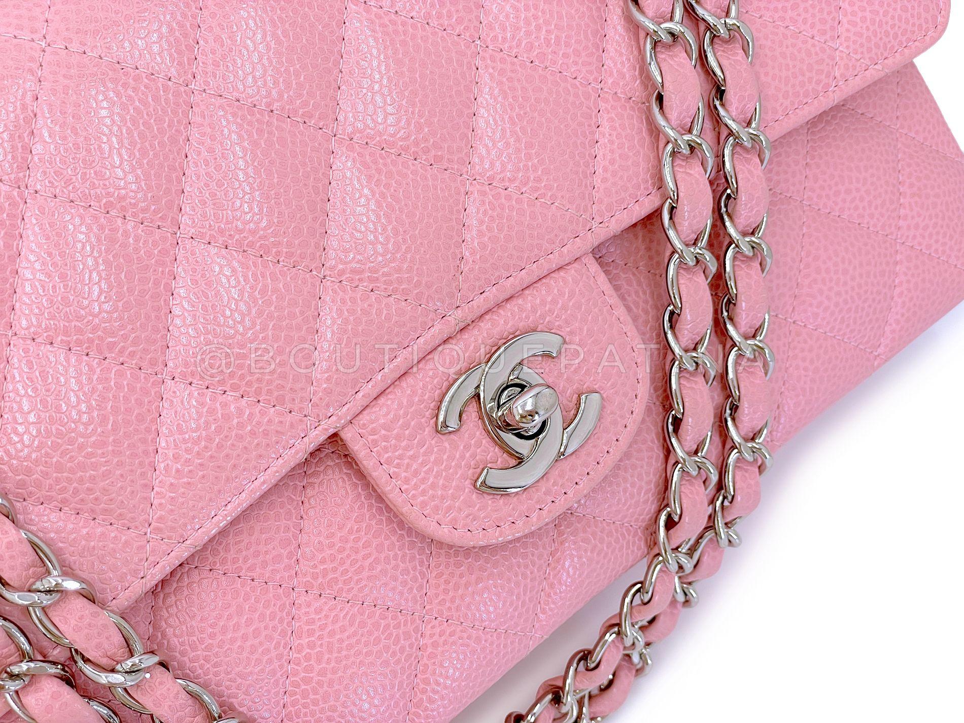 Chanel 2006 Vintage Sakura Pink Caviar Medium Classic Double Flap Bag ...
