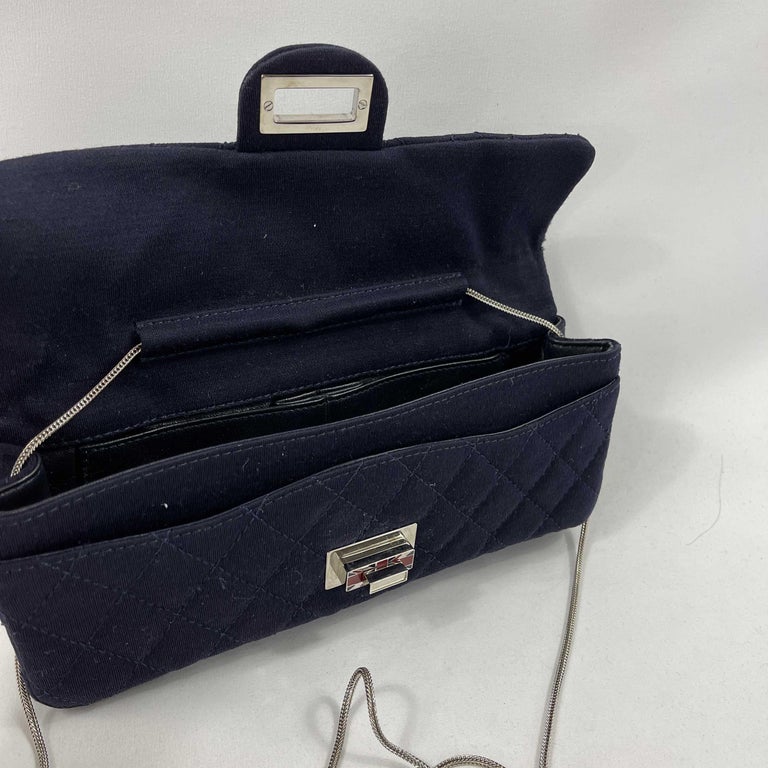 CHANEL 2008 Paris London Union Jack Navy Blue Flap Clutch / Shoulder ...