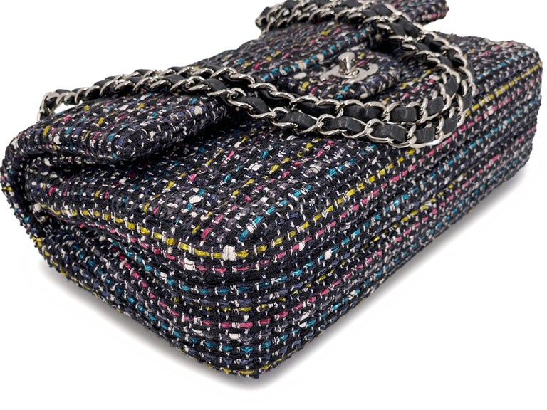 Chanel 2015 Rainbow Tweed Medium Classic Double Flap Bag SHW 67024 For ...