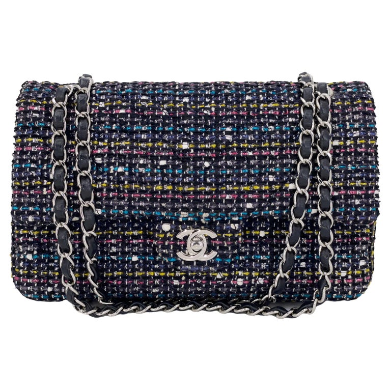 Chanel 2015 Rainbow Tweed Medium Classic Double Flap Bag SHW 67024 For ...