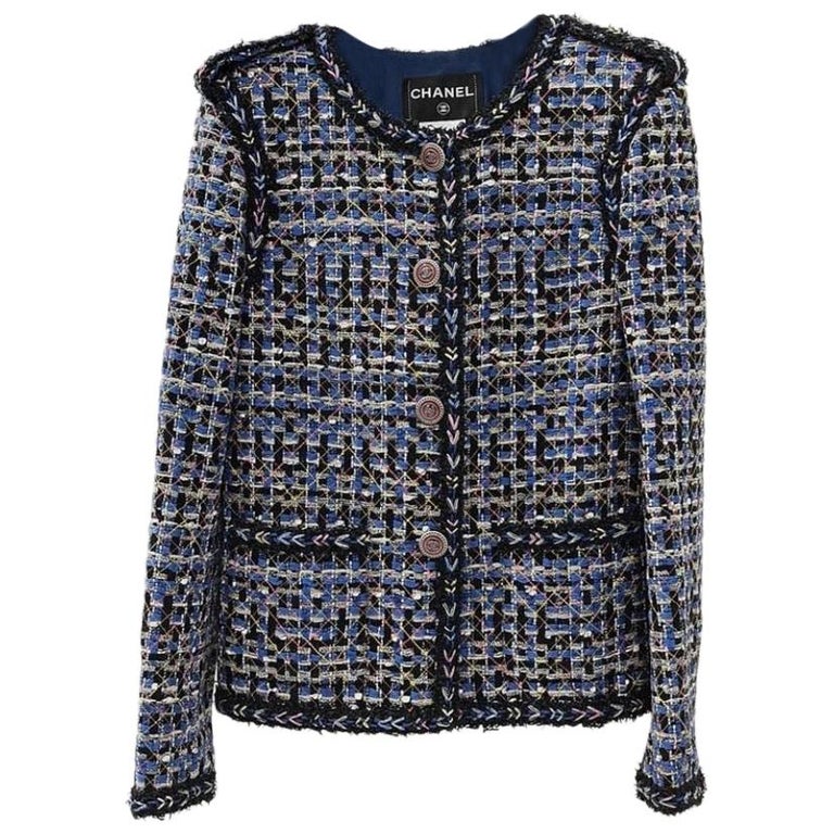 Chanel 2016 Multi Tweed Jacket For Sale at 1stDibs
