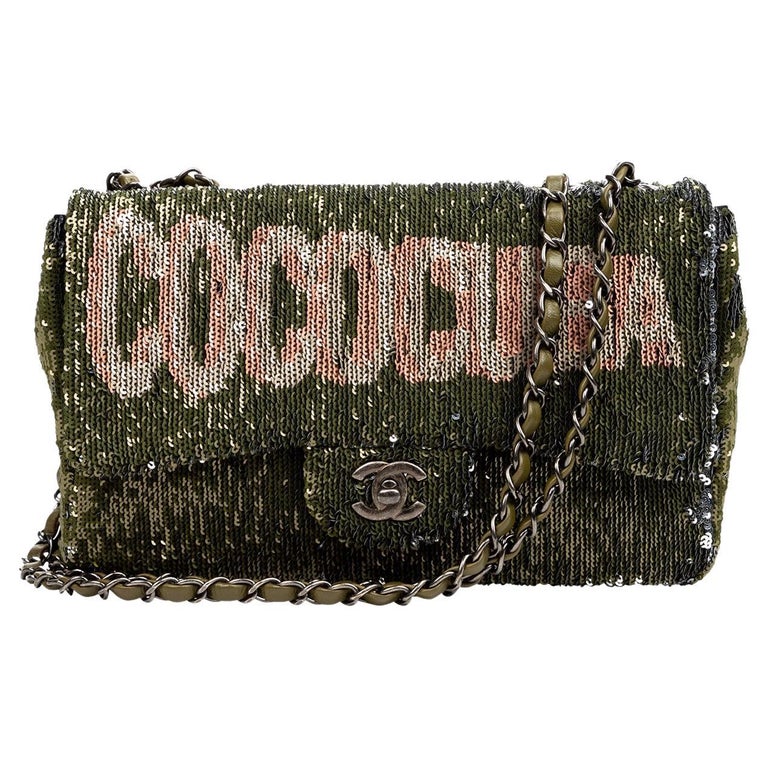 Chanel 2017 Cruise Collection Green Coco Cuba Flap Bag For Sale at 1stDibs