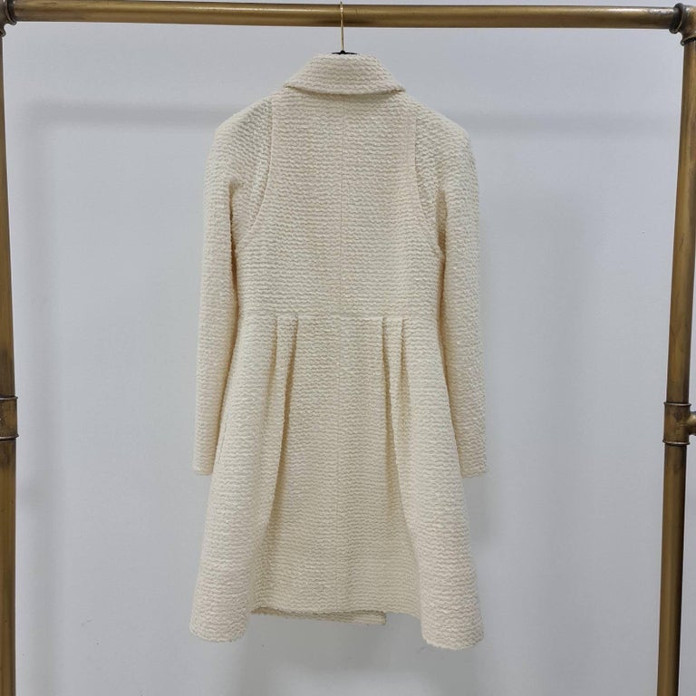 Chanel 2017 Ivory Wool Coat at 1stDibs